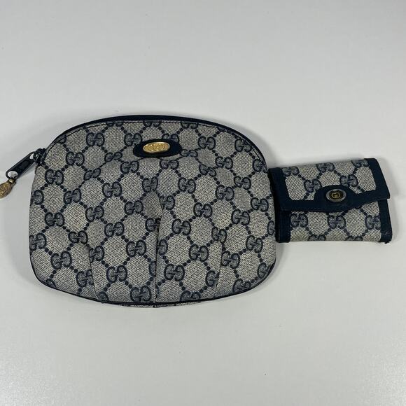 Gucci | Bags | Vintage Gucci Ophidia Pouch Key Holder Set Blue Leather ...